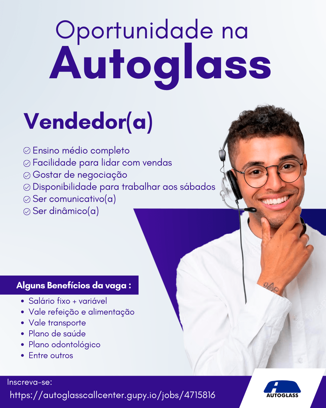 OPORTUNIDADE CALL CENTER - AUTOGLASS